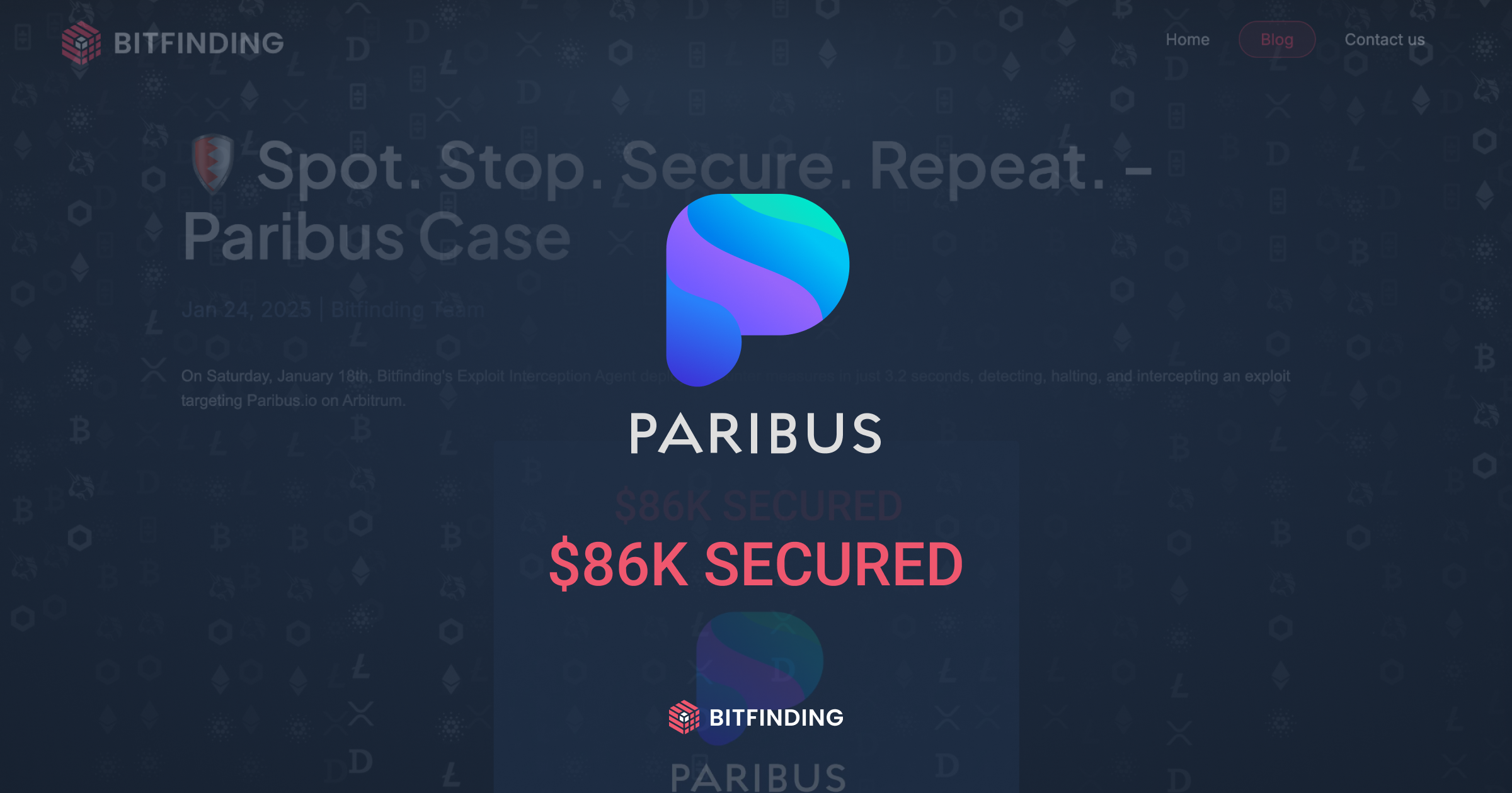 🛡️ Spot. Stop. Secure. Repeat. - Paribus Case | Bitfinding